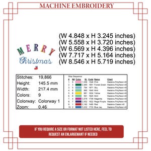 Embroidered Merry Christmas Designs, Christmas Embroidery Patterns ...
