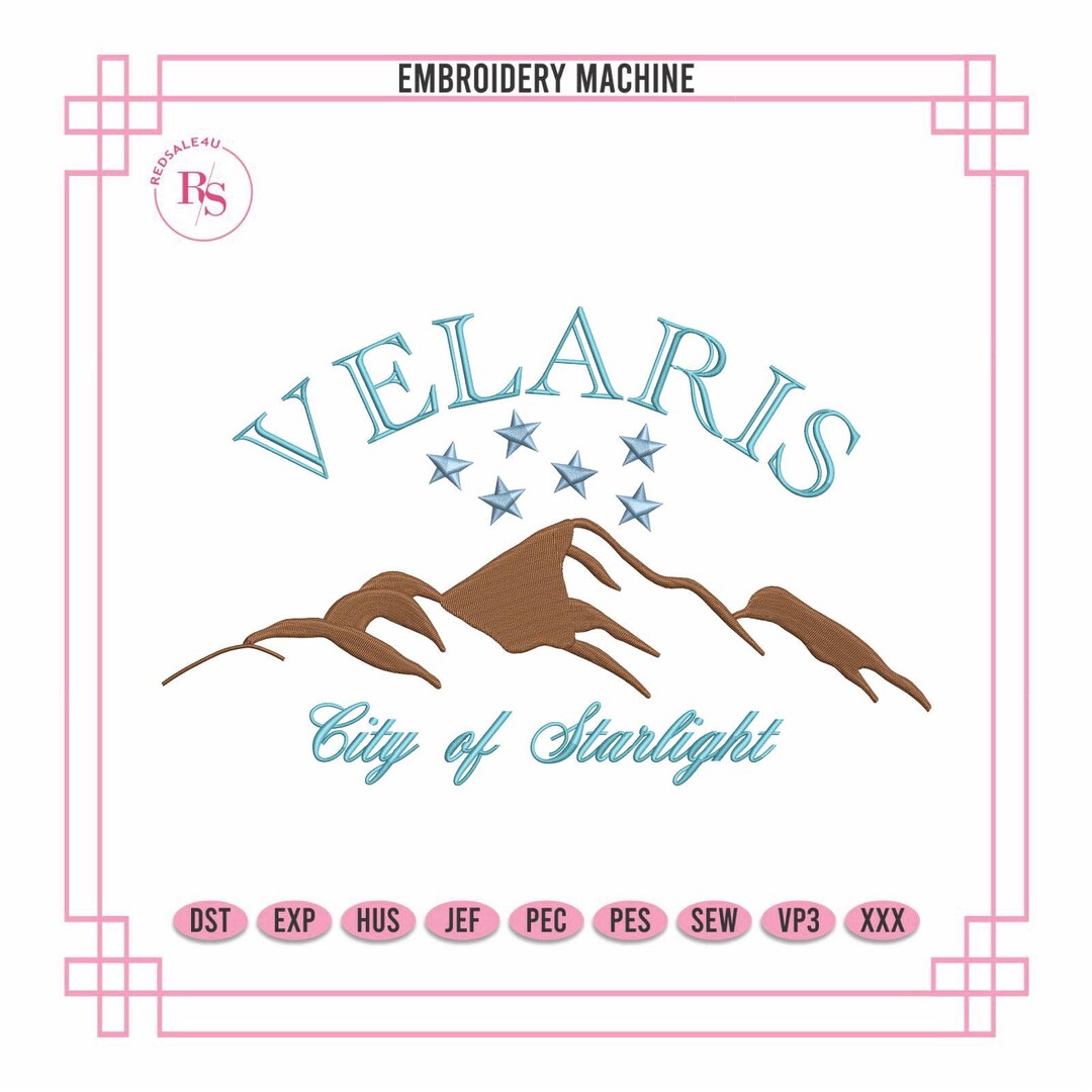 Velaris Embroidery Design, City of Starlight, Acotar Embroidery Design ...