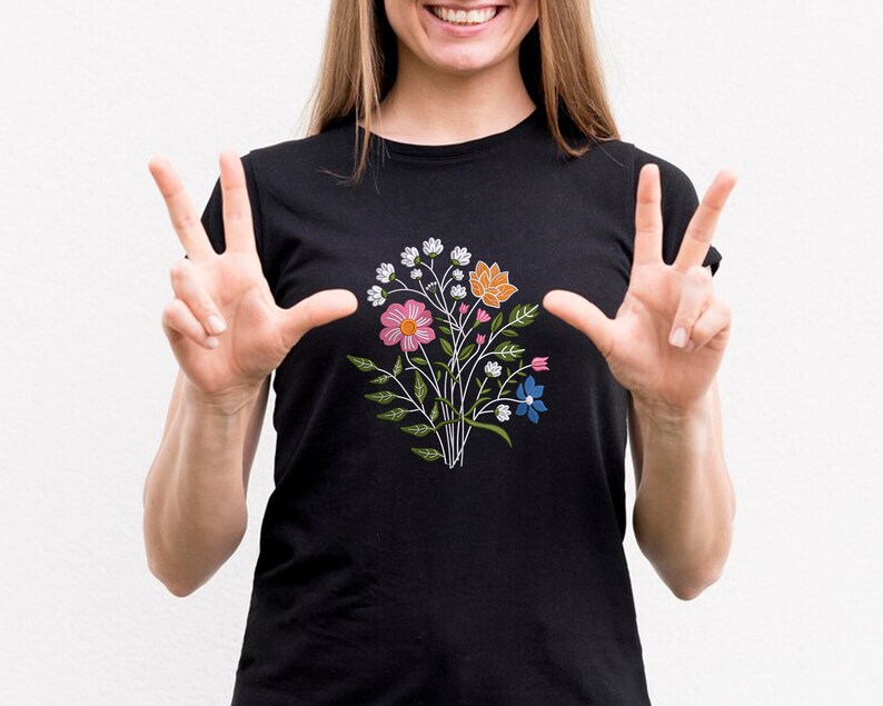 Wildflowers Embroidery Design, Summer Flower Machine Embroidery ...