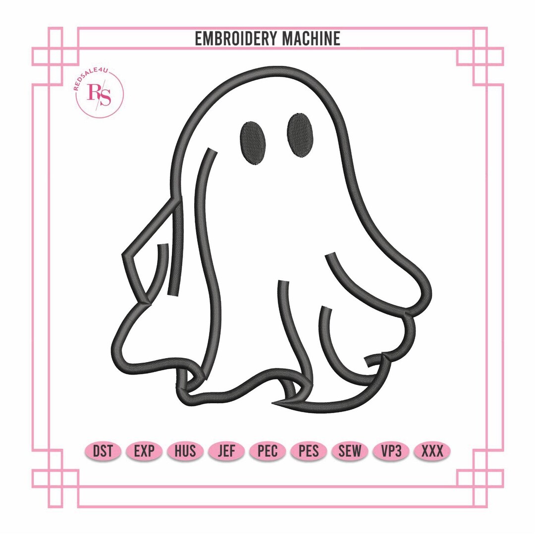 Adorable Ghost Embroidery Designs, Machine Embroidery Ghost Design ...