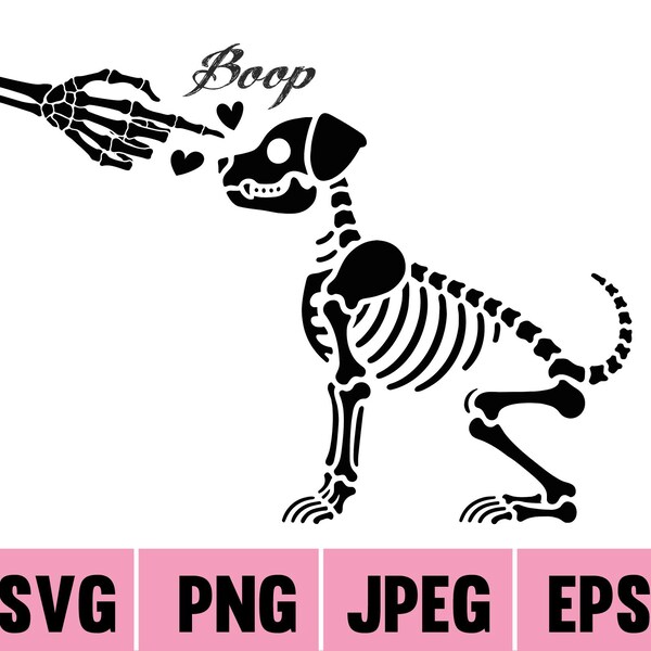 Skeleton Hand Boop Dog Svg - Etsy