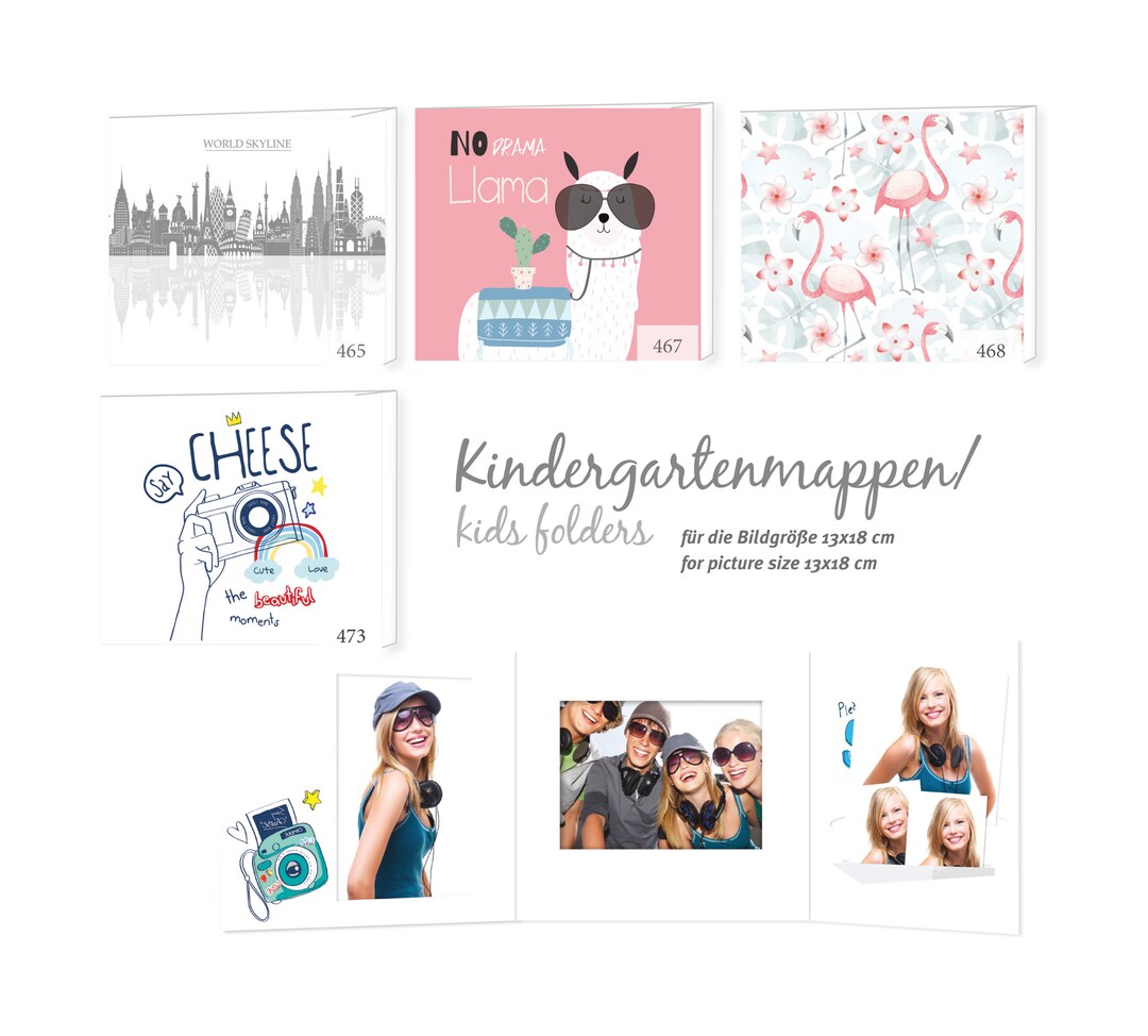 School Photo Folders "classic" for 13x18 + 15x21 Portrait Landscape ...