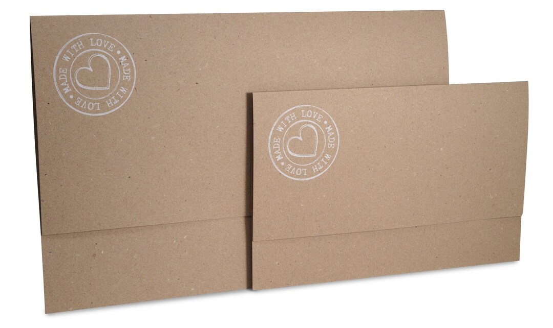 Protective Slip-in Folder up to 20x30cm 8x12 DIN A4 Brown Kraft Photo ...