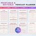 Digital Podcast Planner | Content Planner | Podcast Tracker | Podcast ...