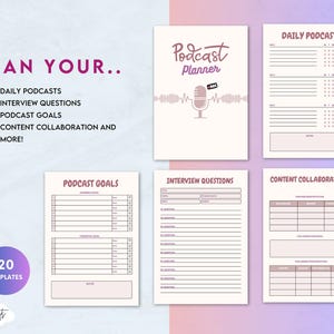 Digital Podcast Planner Content Planner Podcast Tracker Podcast Plan ...