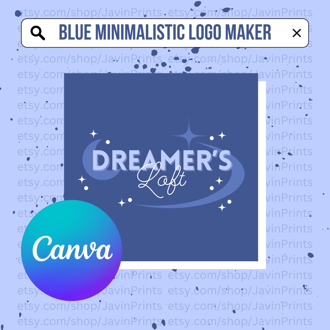 Canva Blue Two-way Minimalist Logo Template | Design Your Own Branding ...