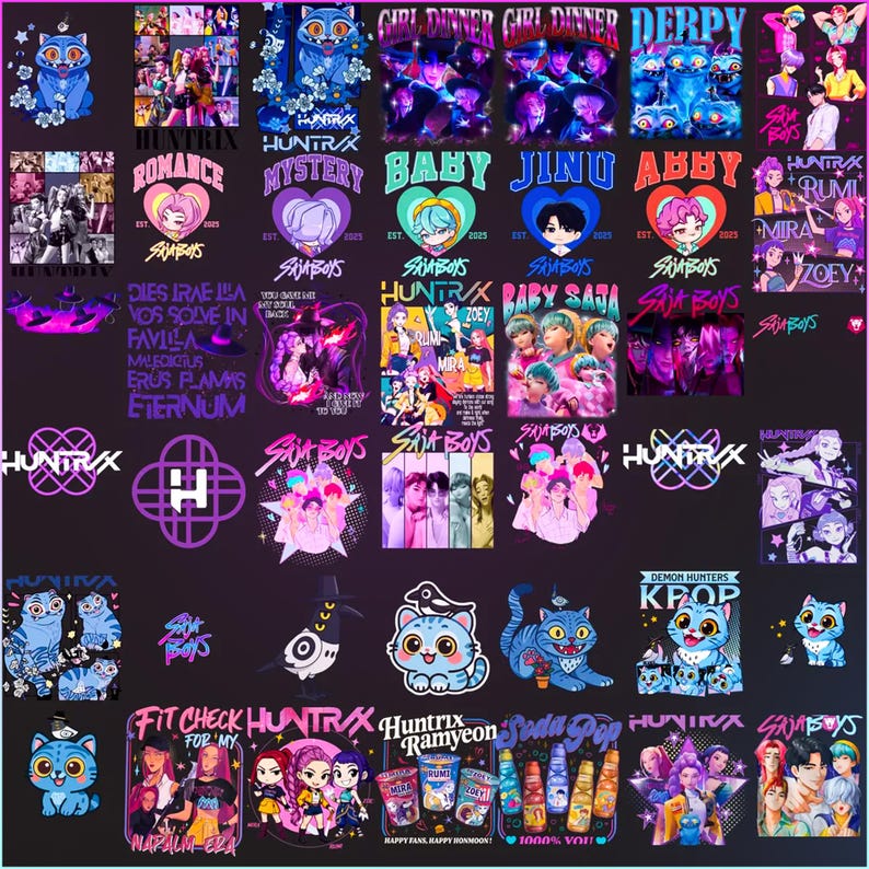1000+ Kpop Demon Hunter Png Bundle, Sa-ja Boy Png, Hun-trix Png, Girl ...