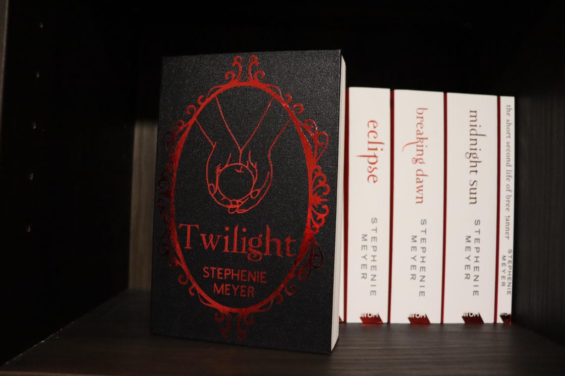 Twilight by Stephenie Meyer | Hand Made, Rebind Cover, Foil Vinyl ...