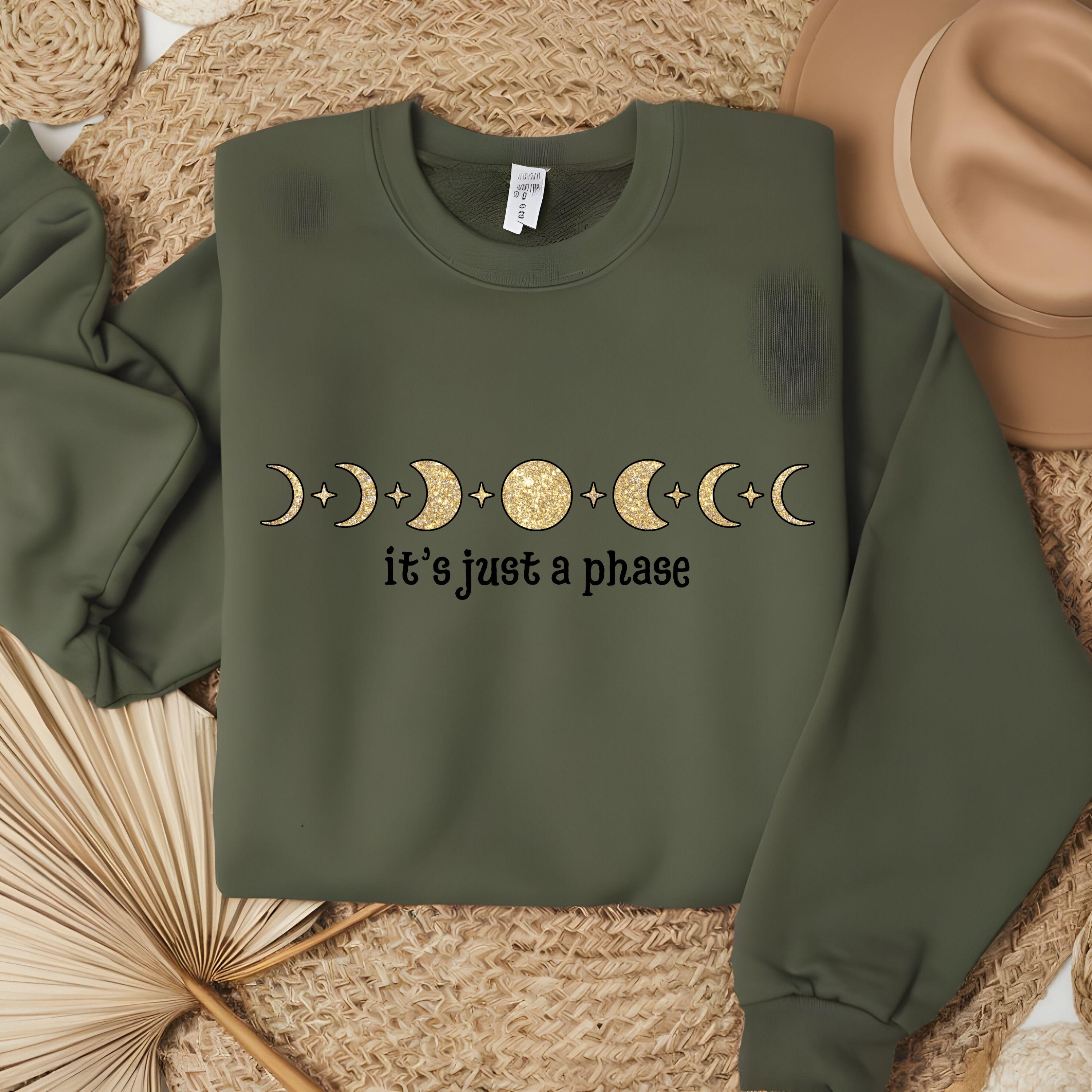 Moon Phase Png Svg, Its Just a Phase Png Svg, Boho Mystical Moon ...