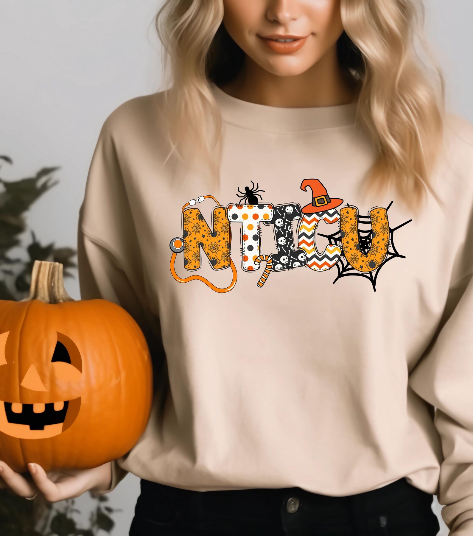 NTICU Neuro Trauma ICU Nurse Halloween Fall Sublimation Shirt Design ...