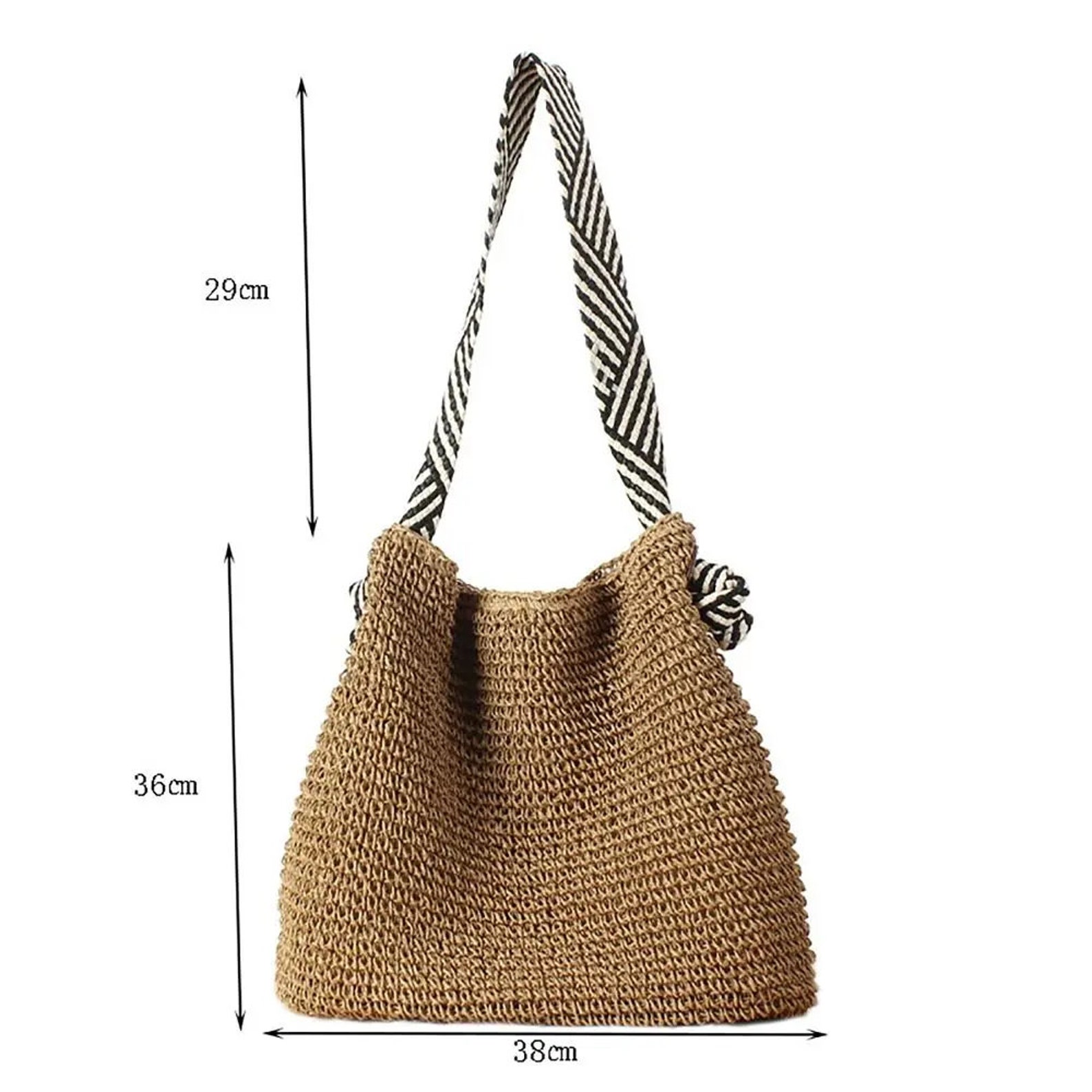 Women's Straw Weave Beach Tote Bag, Hand Woven Beach Bag, Fashion ...