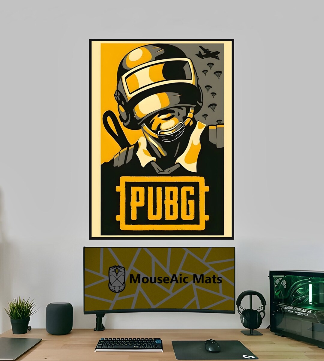 PUBG Poster Large PUBG Poster Yellow Gaming Poster for Playerunknown's ...