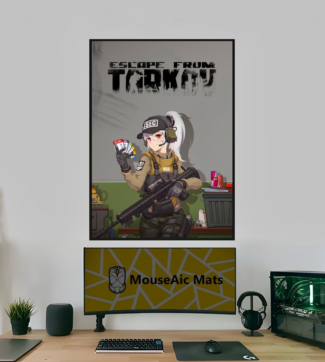 Tarkov Poster Large Anime Girl Escape From Tarkov Poster Gaming Poster ...