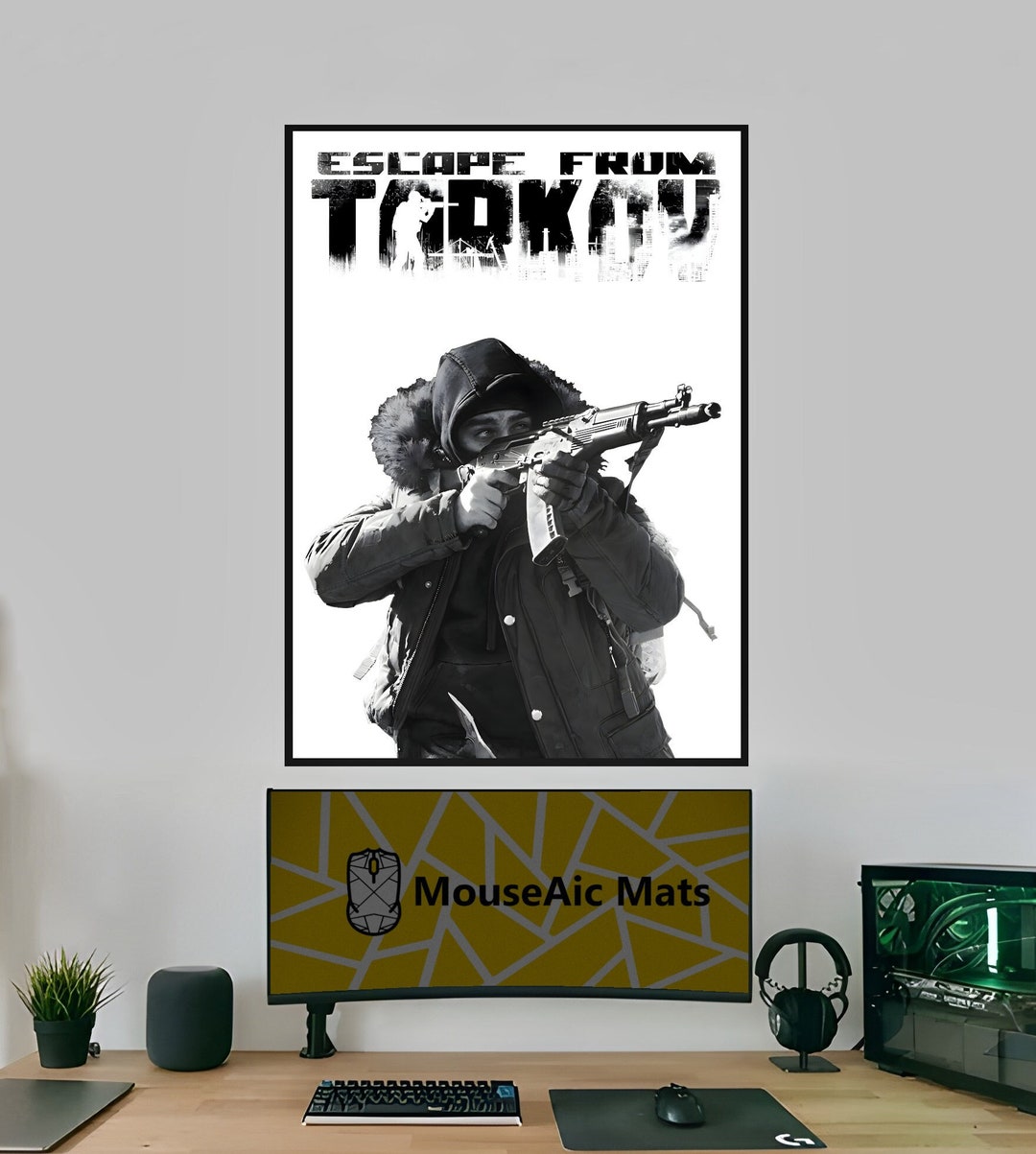 Tarkov Poster Large Escape From Tarkov Poster Black and White Gaming ...
