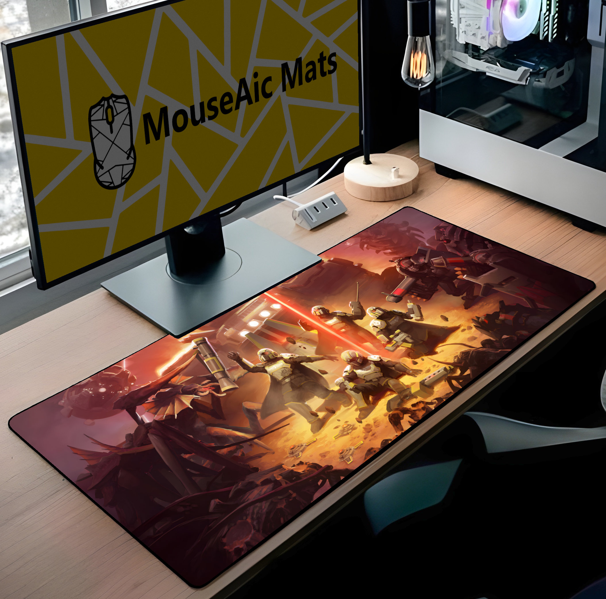 Helldivers Mouse Pad Large Desk Mat RGB Mousepad for Gaming LED Gift ...