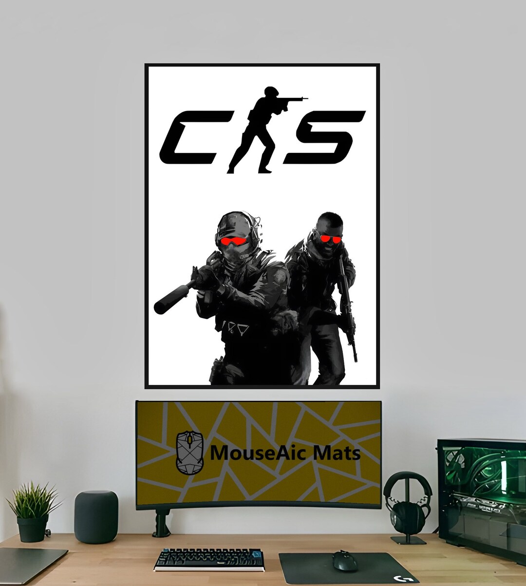 CS2 Poster Large Counter Strike Poster Black White Gaming Poster for ...