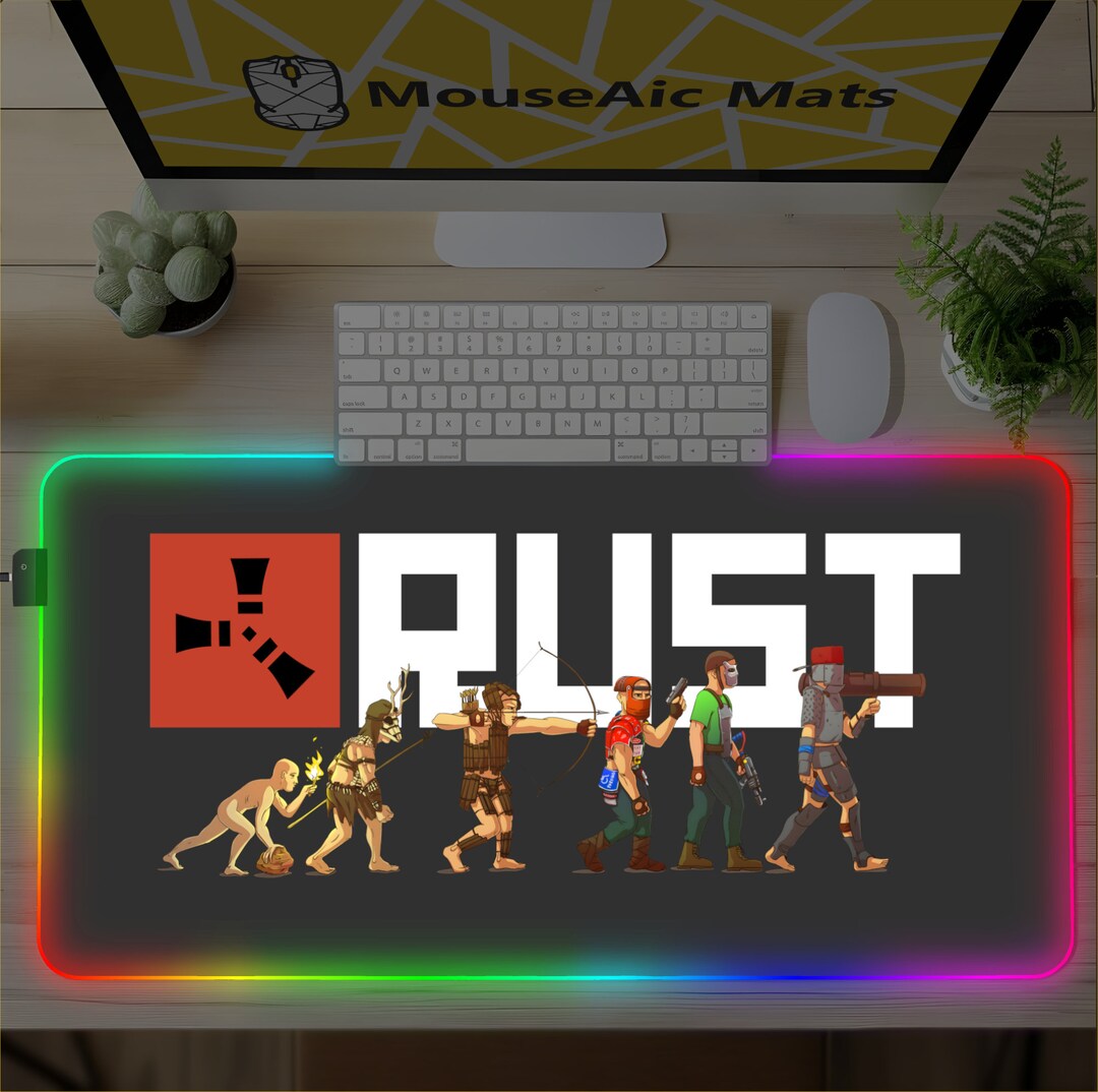 Rust Mouse Pad RGB Evolution Rust Mousepad for Gaming LED Large Desk ...