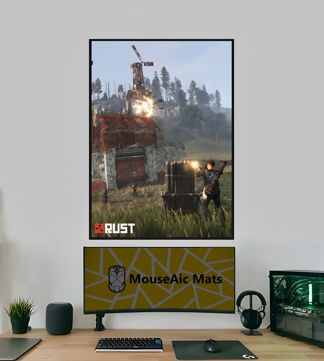 Rust Poster Large Rust Raid Poster Gaming Poster for Rust Decor for ...