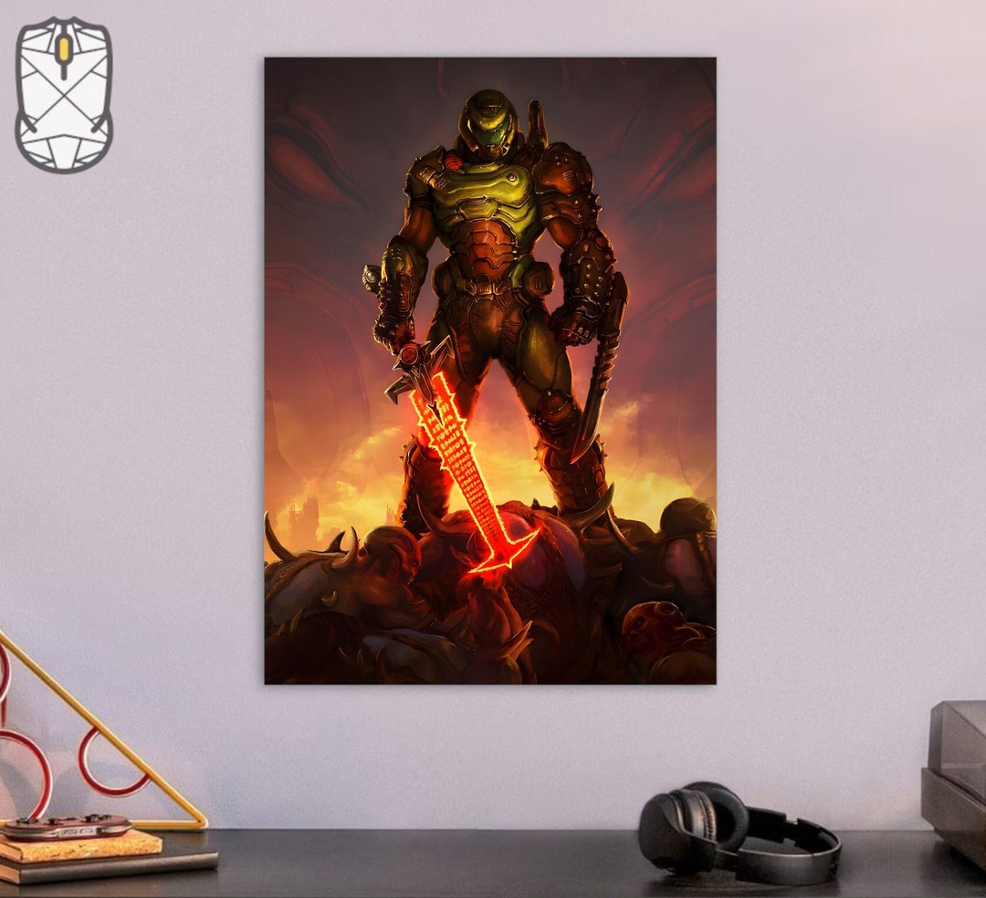 Doom Poster Large Doom Eternal Poster Gaming Poster for Doom Game Decor ...