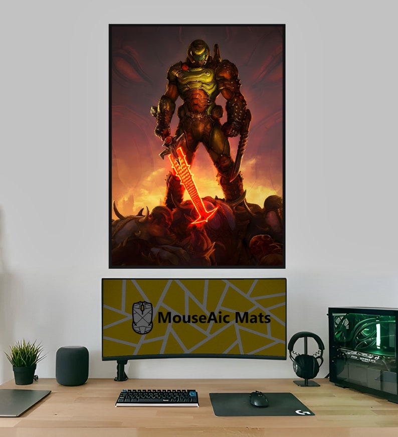 Doom Poster Large Doom Eternal Poster Gaming Poster for Doom Game Decor ...