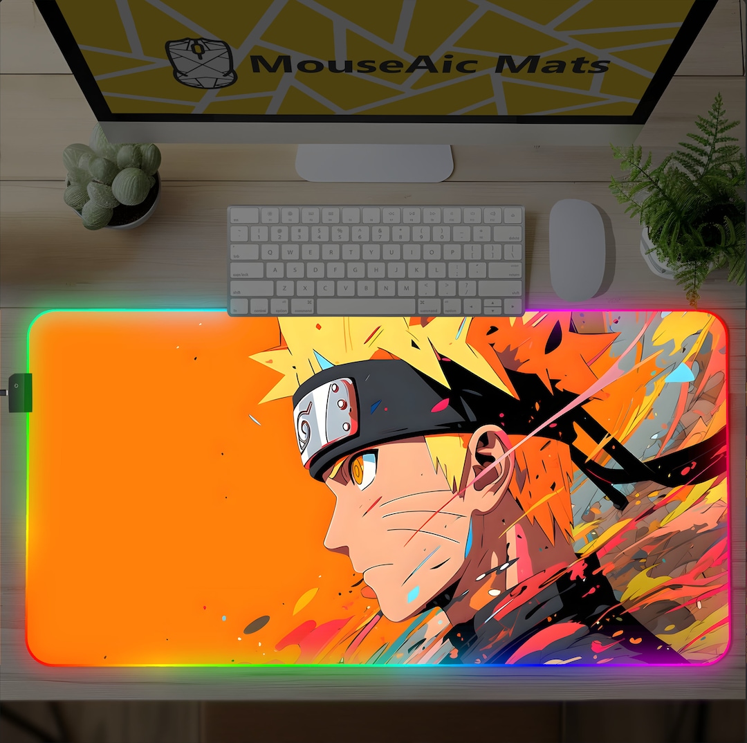 Naruto Mouse Pad Large Naruto Desk Mat RGB Naruto Mousepad for Gaming ...