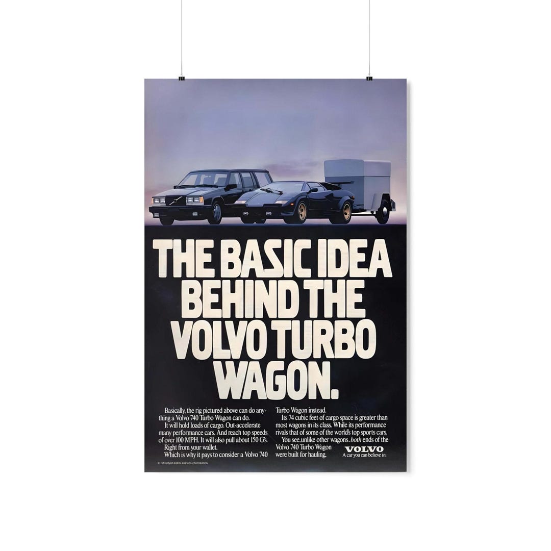 Volvo 740 Turbo II Old School Racing Posters Racing Posters Car Posters ...