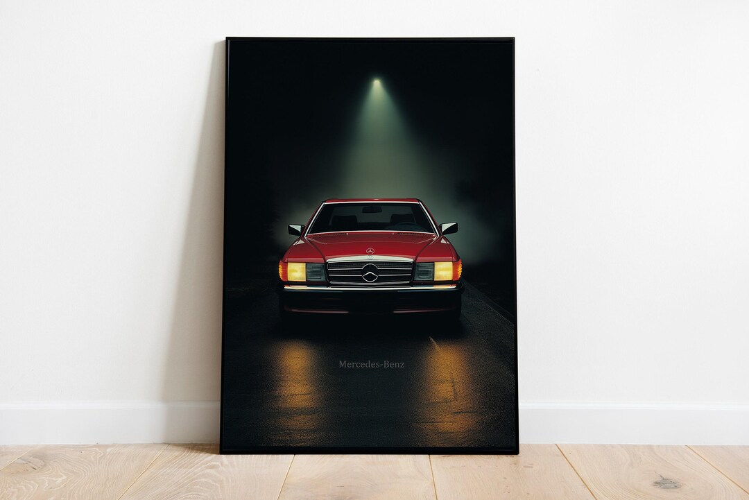 Mercedes 500 Mercedes Benz 500SEC Vintage Car Poster Racing Poster Gift ...