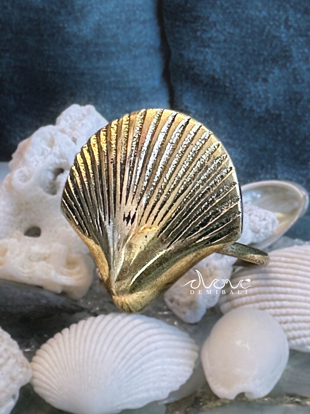 Set of 2 Shell Napkin Ring Holder Made of Brass Birthday Gifts Top Gift ...