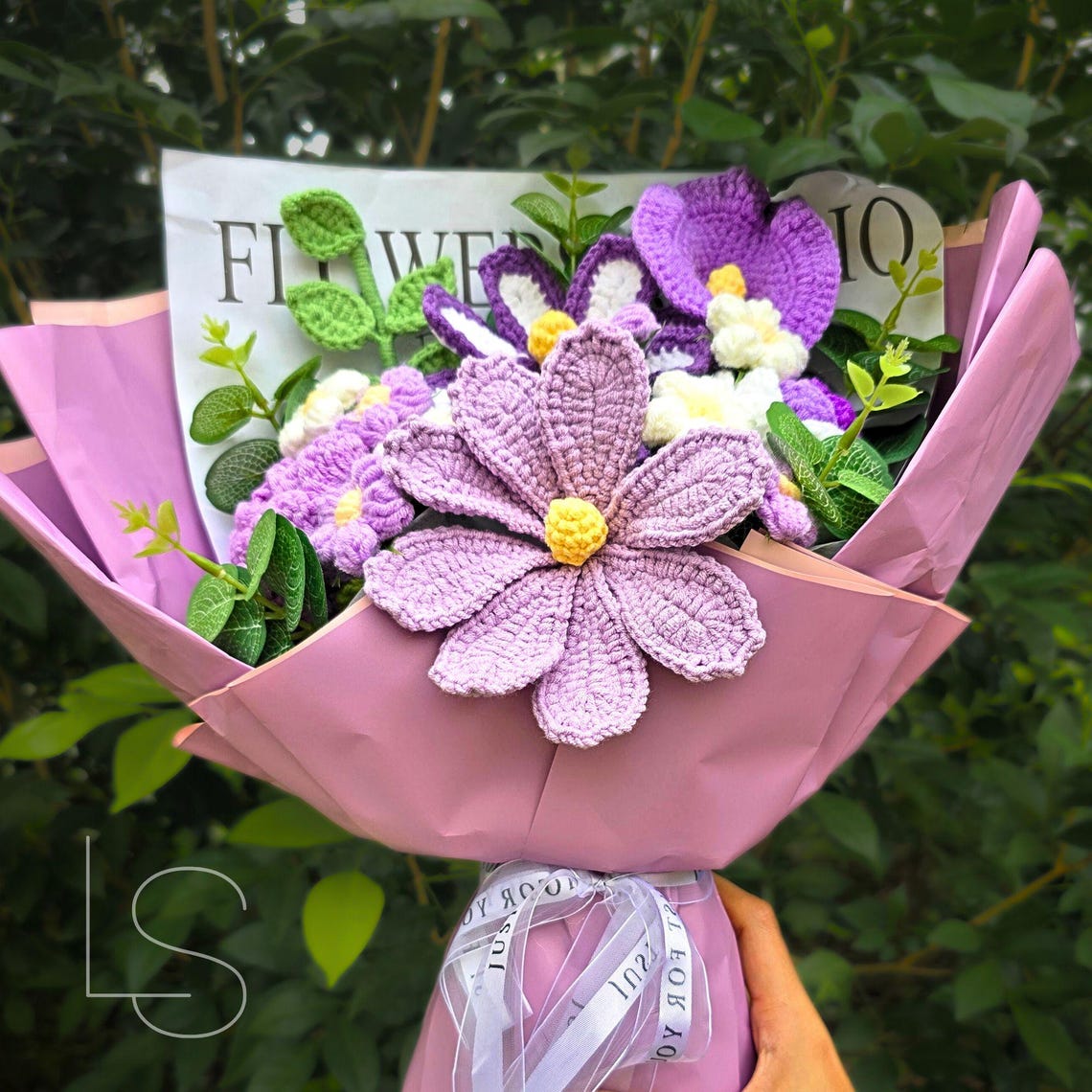 Handmade Crochet Flower Bouquet, Everlasting Floral Arrangement - Etsy