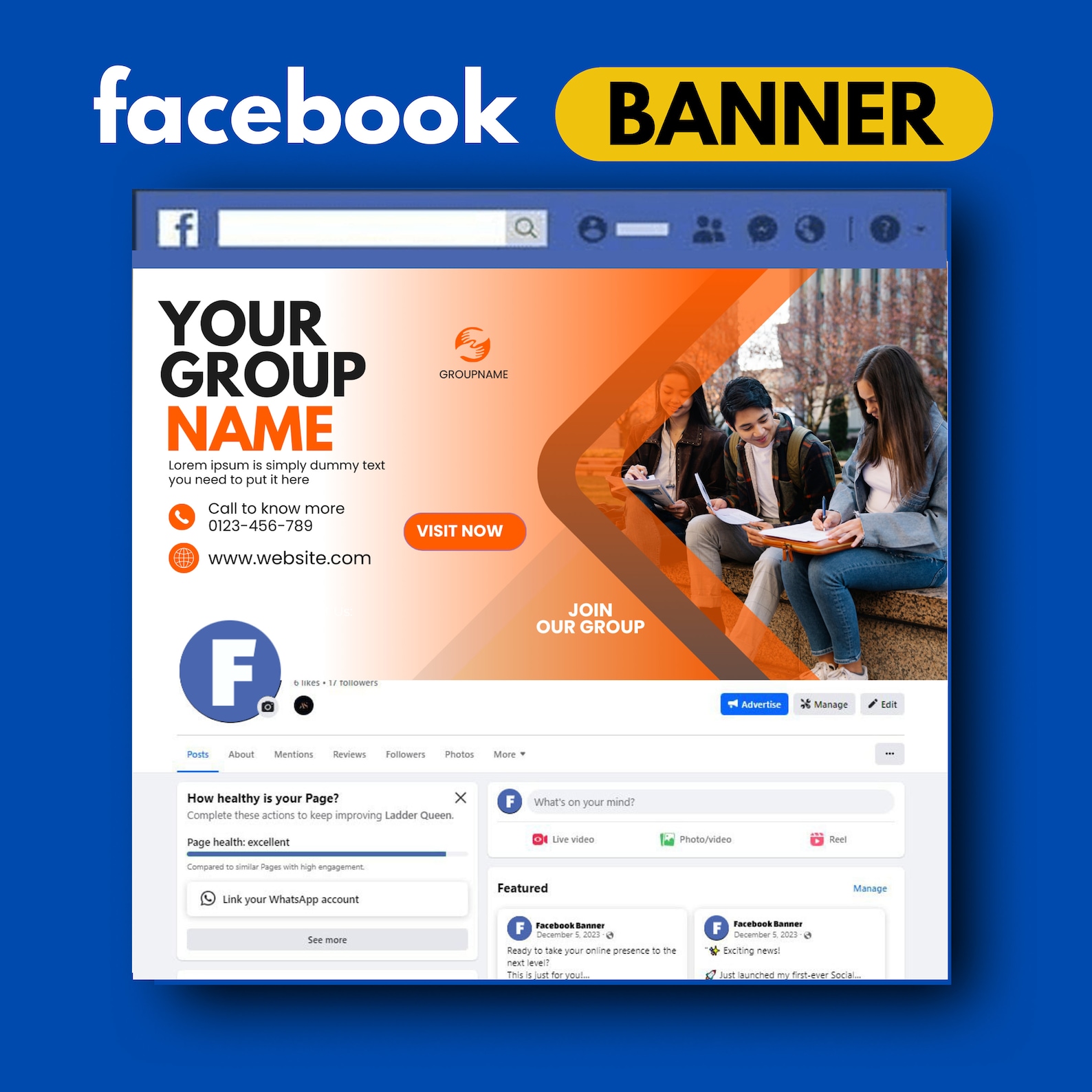 Facebook Group Banner | Facebook Group Cover | Editable Banner ...