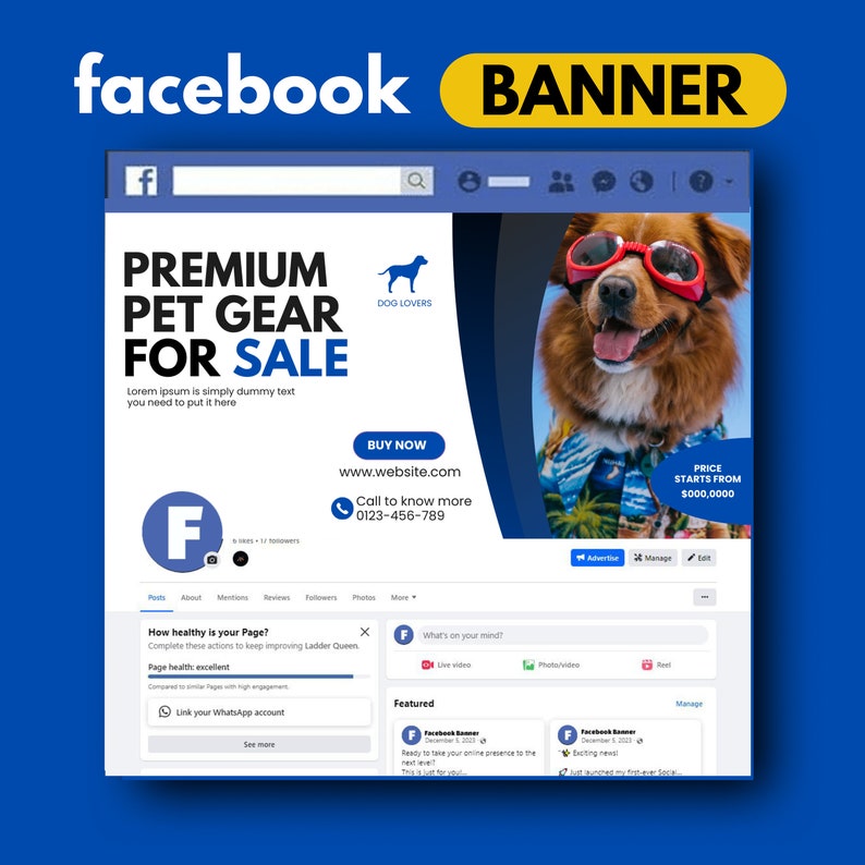 Dog Facebook Banner | Dog Facebook Cover | Dog Lovers | Pet Business ...