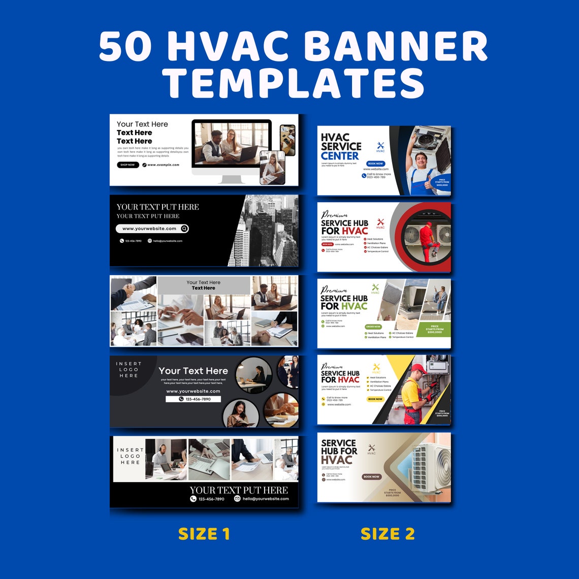 HVAC Facebook Banner Templates: Social Media Kit (digital Download) - Etsy