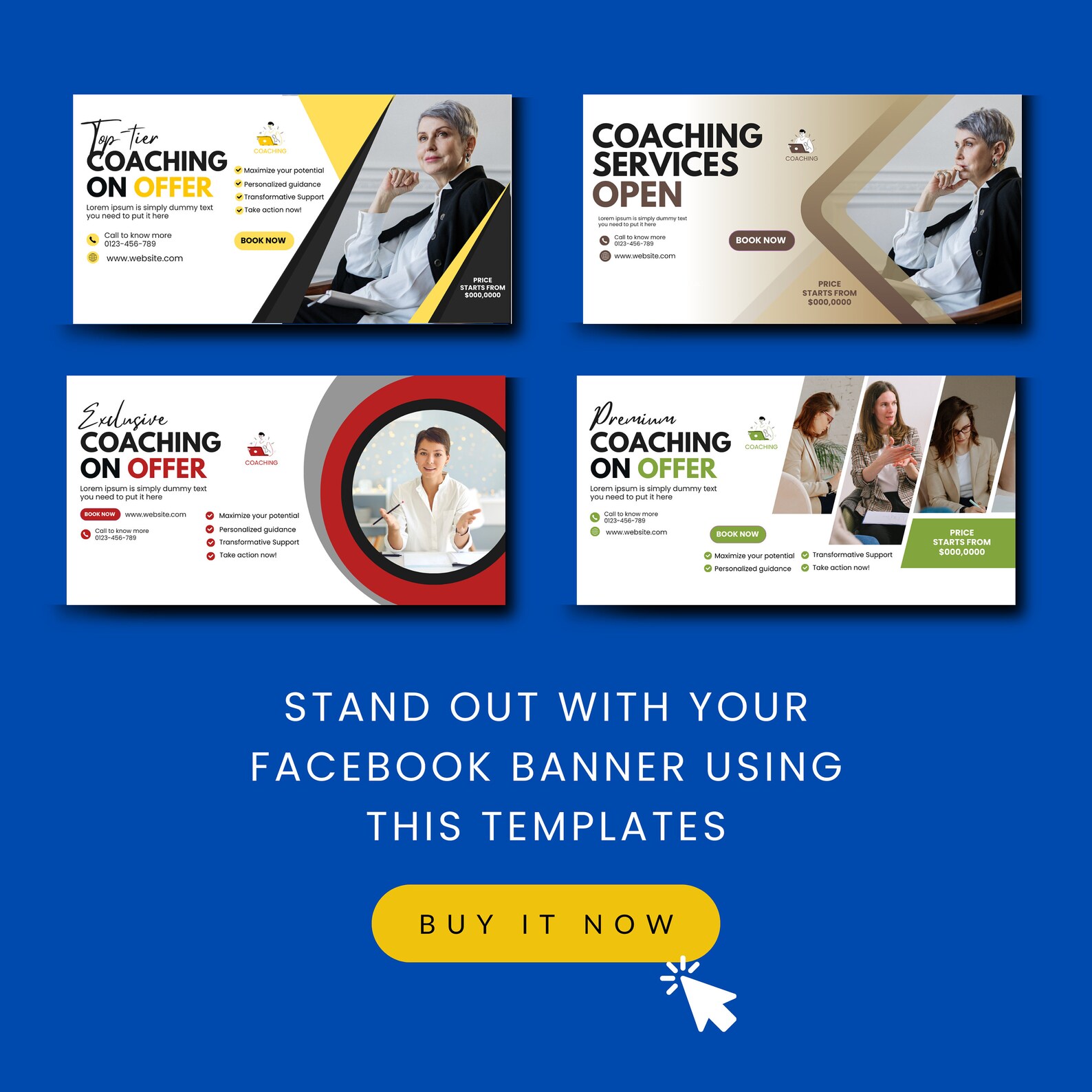 Coach Facebook Cover Templates: Social Media Planner (digital Download ...