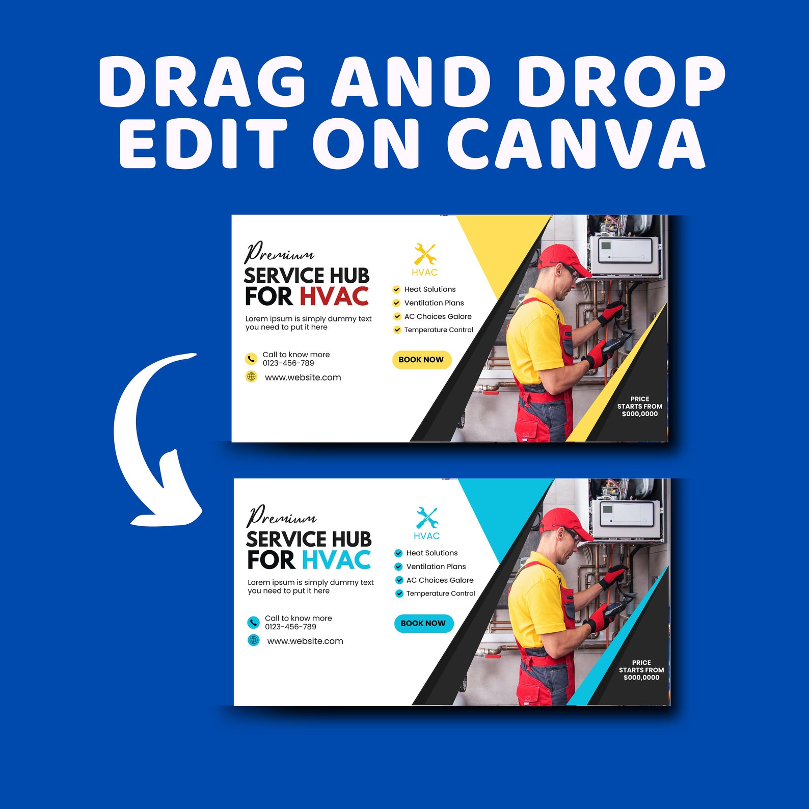 HVAC Facebook Banner Templates: Social Media Kit (digital Download) - Etsy