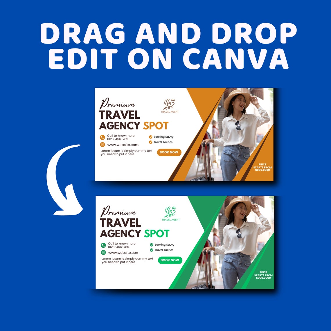Travel Agent Facebook Cover Templates: 50 Editable Banners (digital ...