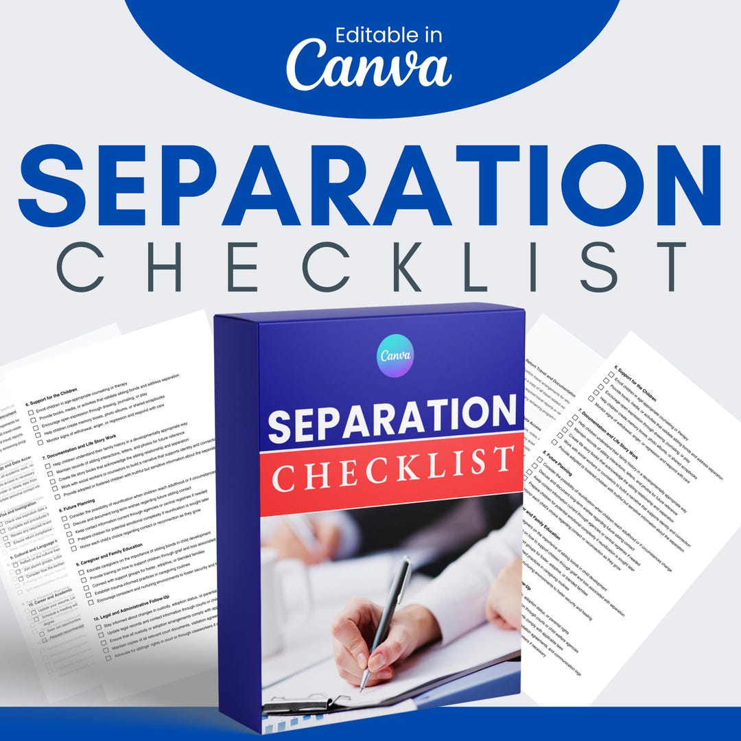 Separation Checklists | Canva Separation Checklists | Canva Templates ...
