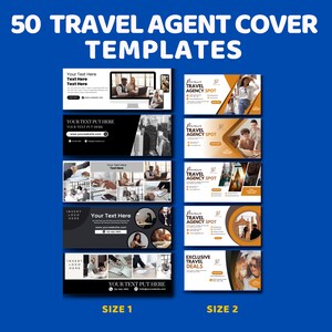 Travel Agent Facebook Cover Templates: 50 Editable Banners (digital ...