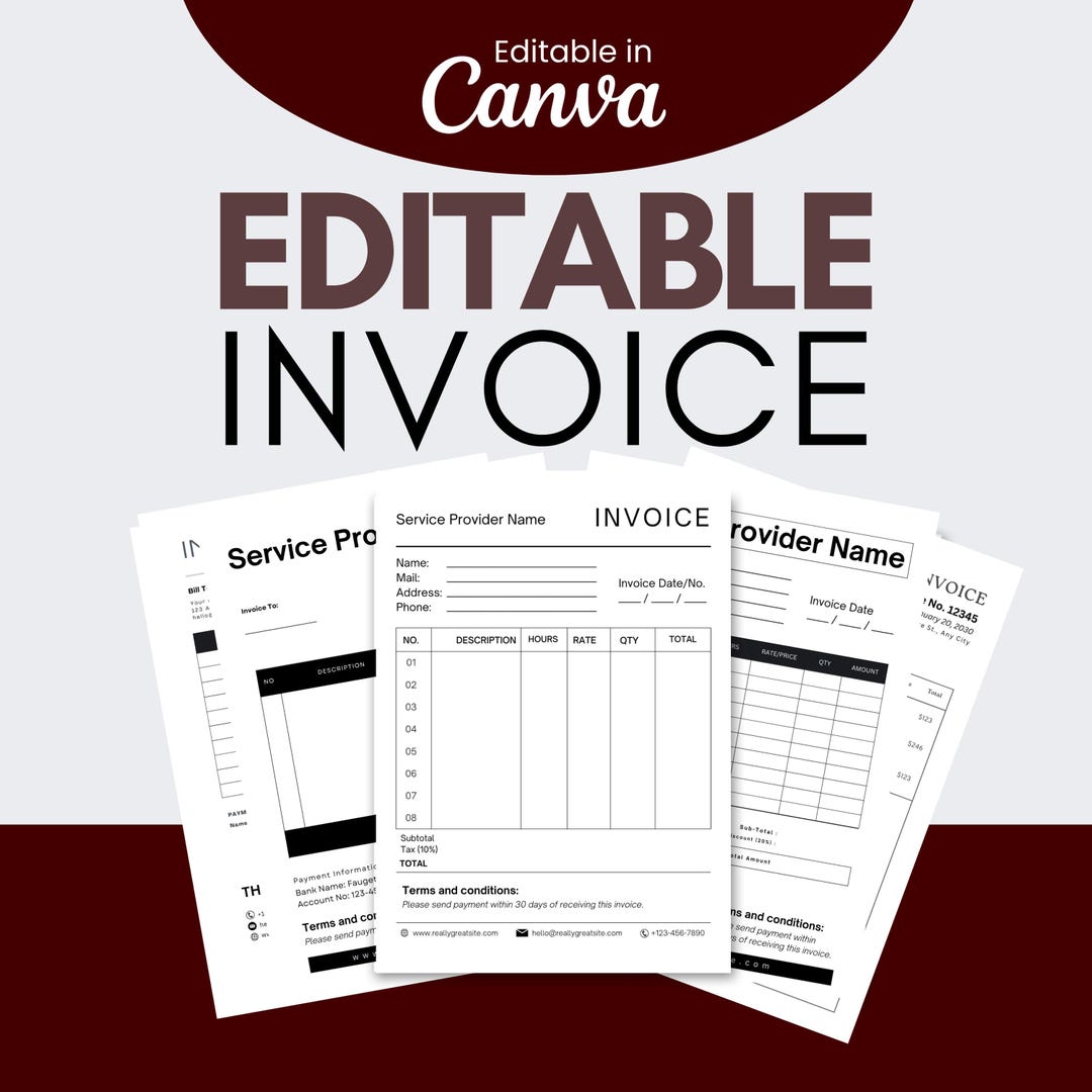 Invoice Template | Custom Invoice | Sample Invoice | Rental Invoice ...
