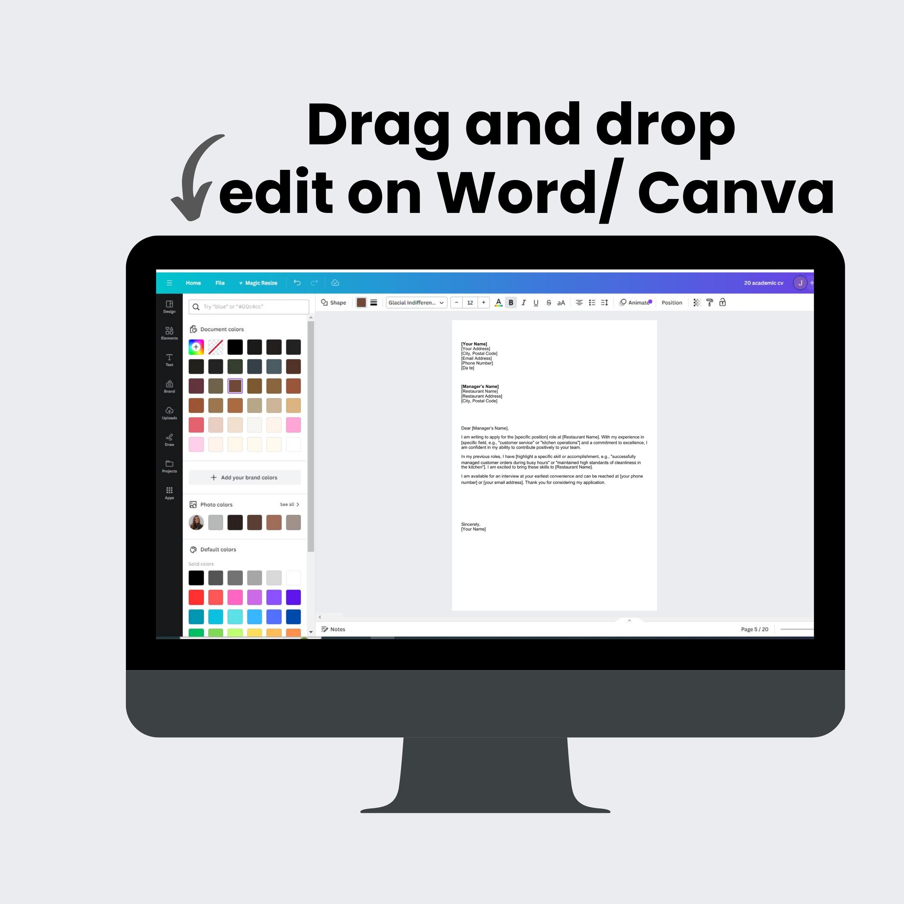 Restaurant Job Application | Job Application Template | Editable Job ...