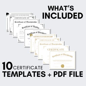 Editable Discipleship Certificate Template: Church Certificate (digital ...