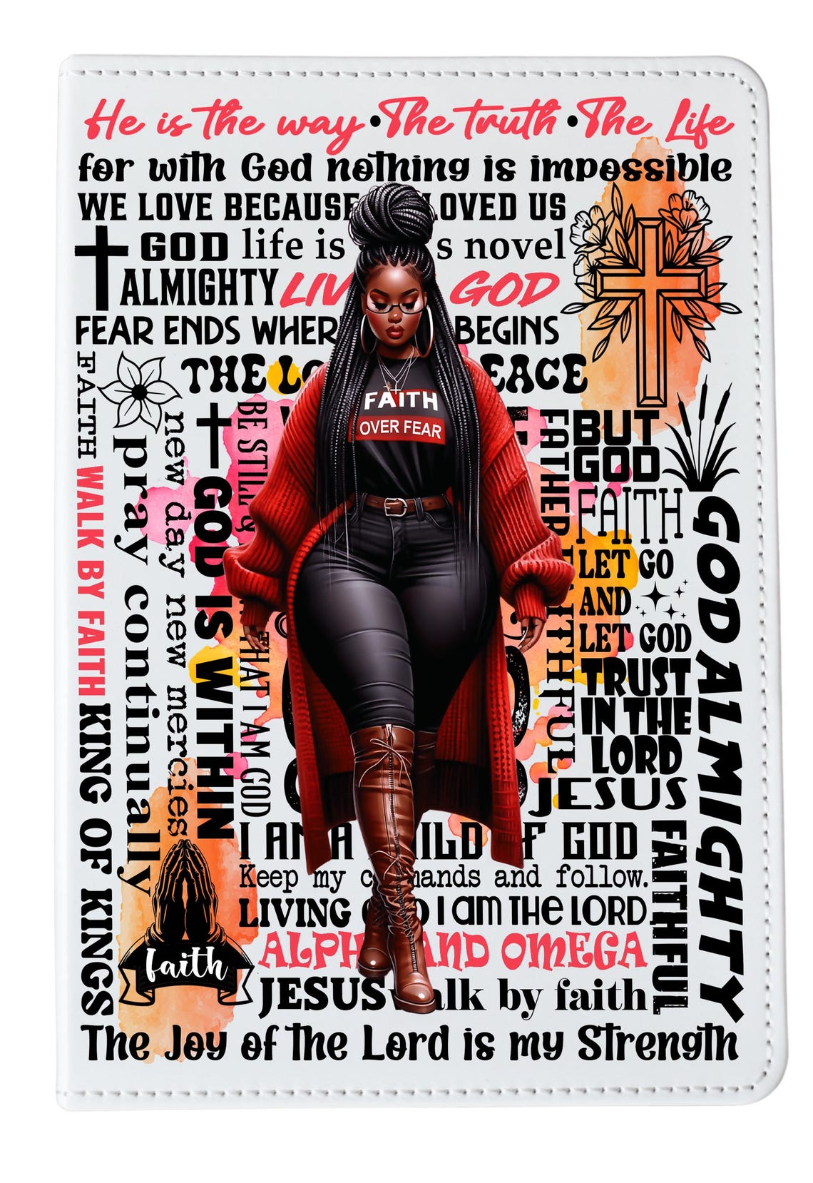 Faith Over Fear PNG for Journals, Pillows, Mugs, Graphic Tees, DTF ...