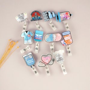 Nurse Doctor Id Badge Holder With Retractable Reel Name Tag Card Clip ...