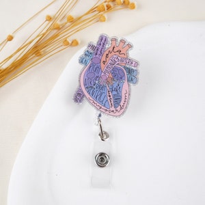 Heart Badge Reel,anatomical Heart Badge Reel,retractable Nurse Doctor ...