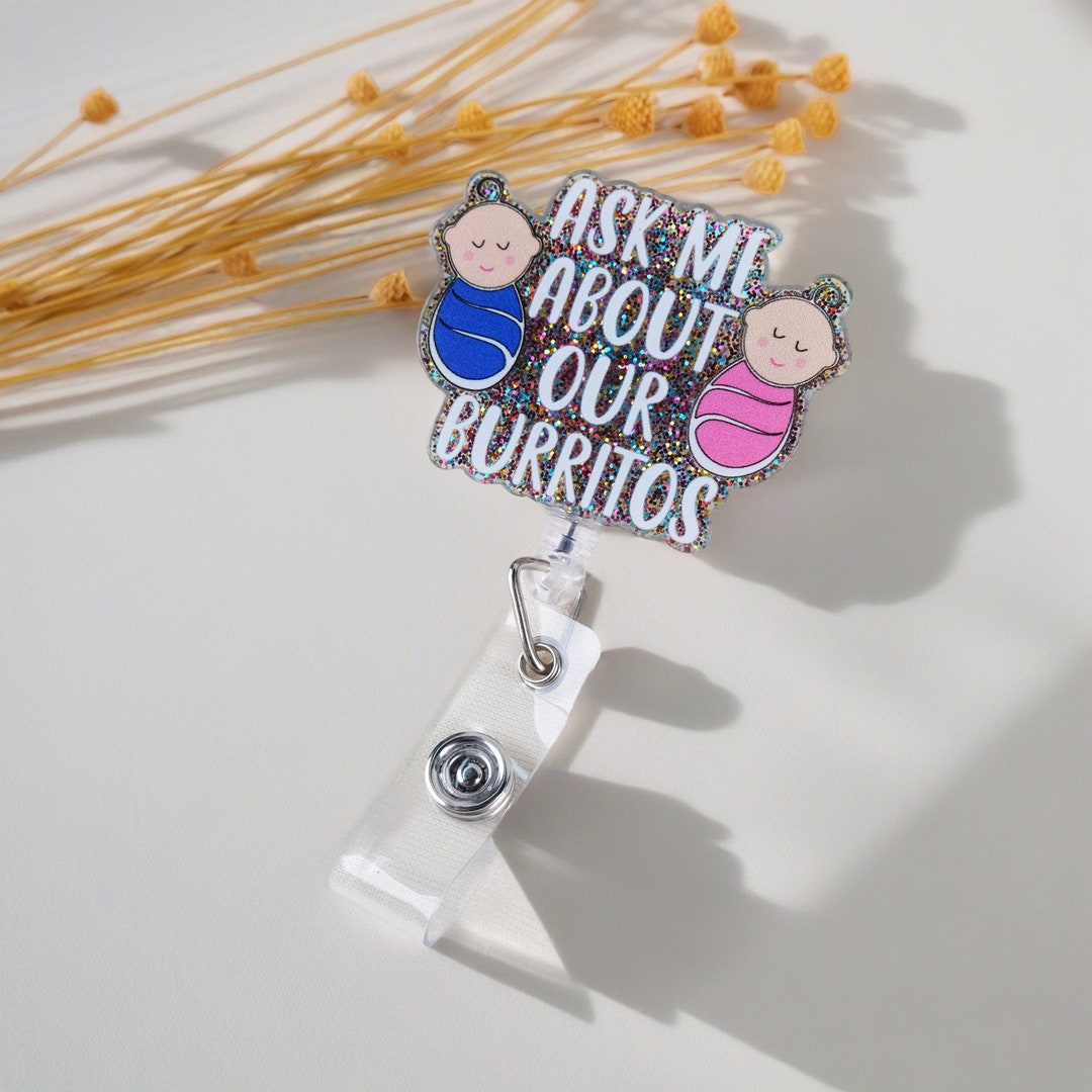Ask Me About Our Burritos Badge Reel,retractable Badge,nurse Badge Reel ...