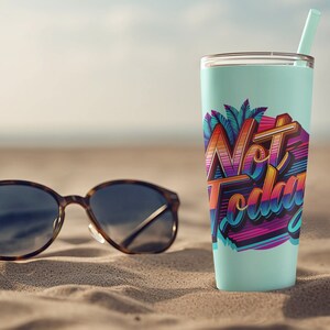 Retro Neon NOT TODAY PNG, Not Today Digital Downloads, Retro ...