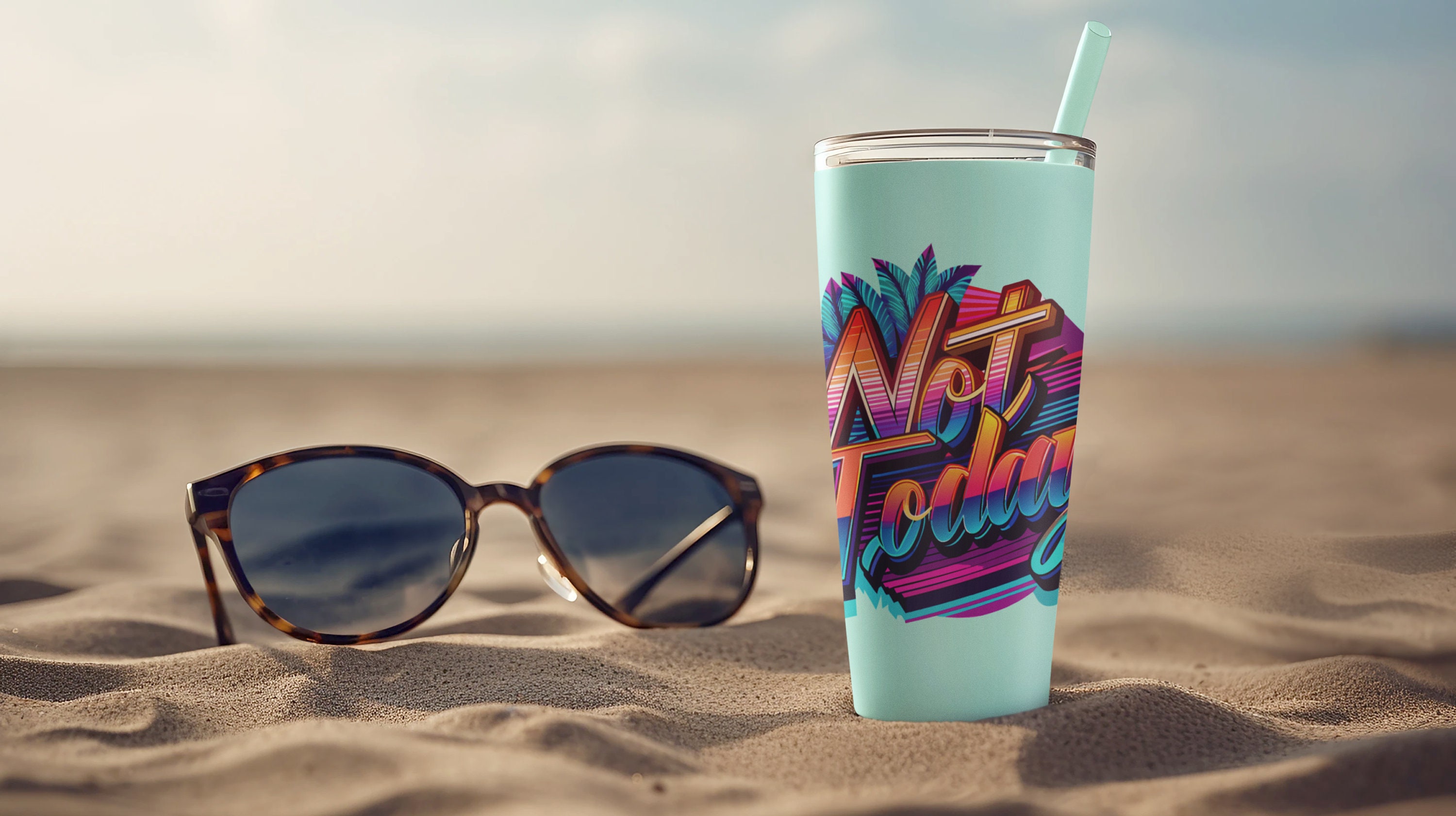 Retro Neon NOT TODAY PNG, Not Today Digital Downloads, Retro ...