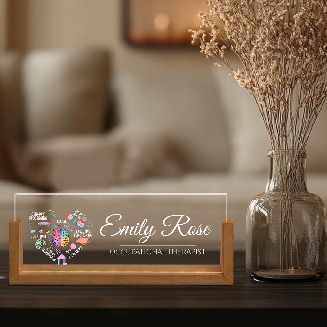 Occupational Therapy Desk Name Plate, OT Name Plate, Occupational ...