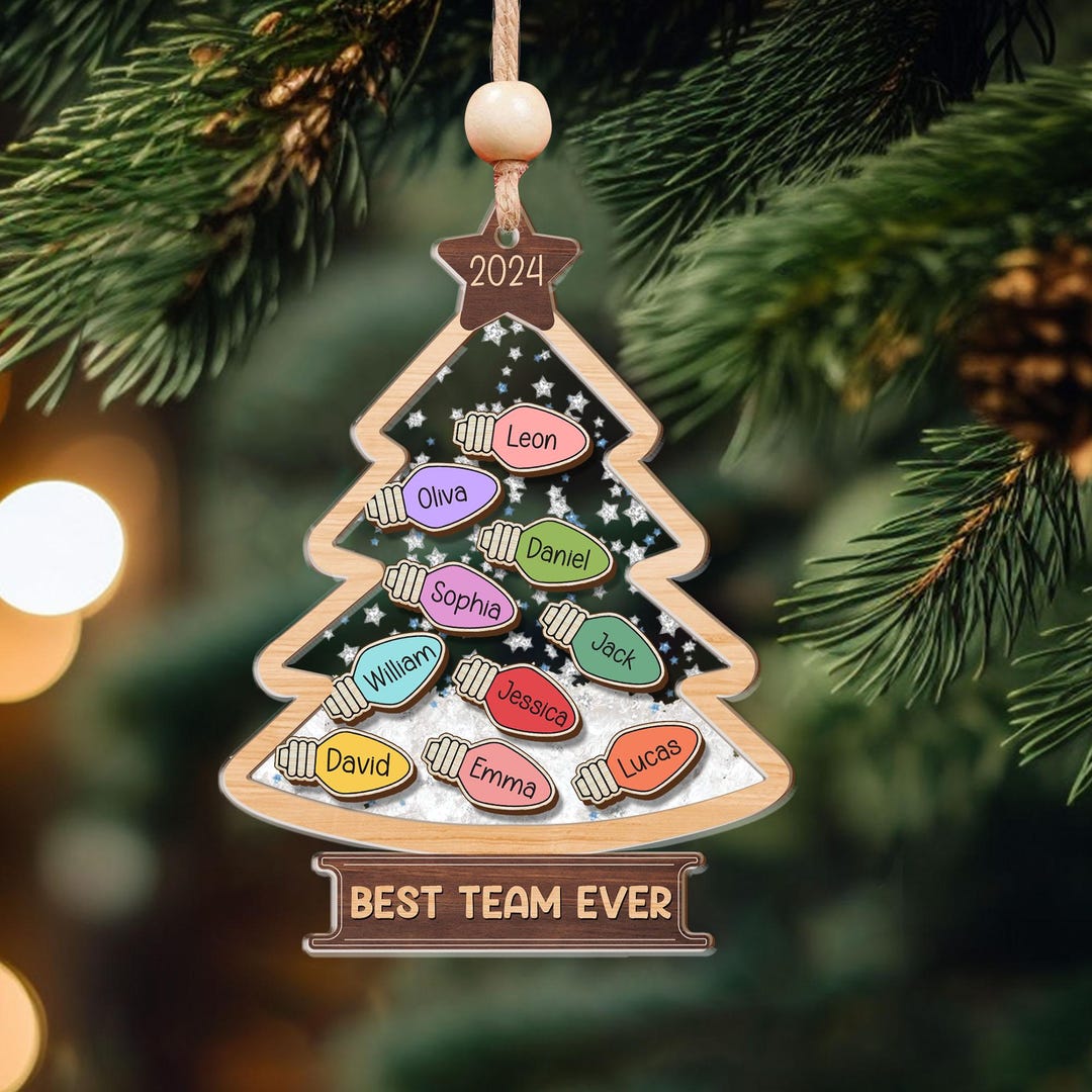 Coworker Ornament, Best Team Ever, 2024 Christmas Tree Decor, Gift for ...
