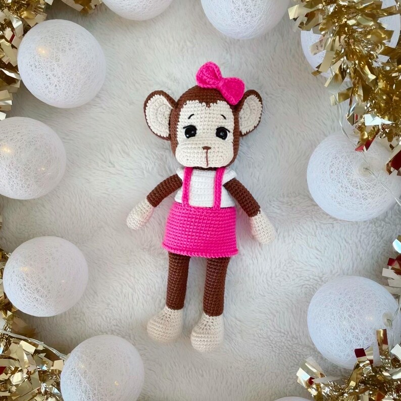 Monkey, Affe, Amigurumi, Gehäkeltes Stofftier, Spielzeug ...
