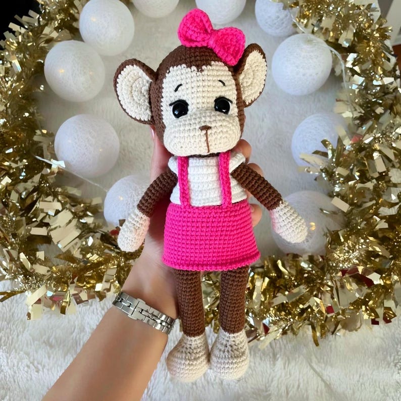 Monkey, Affe, Amigurumi, Gehäkeltes Stofftier, Spielzeug ...